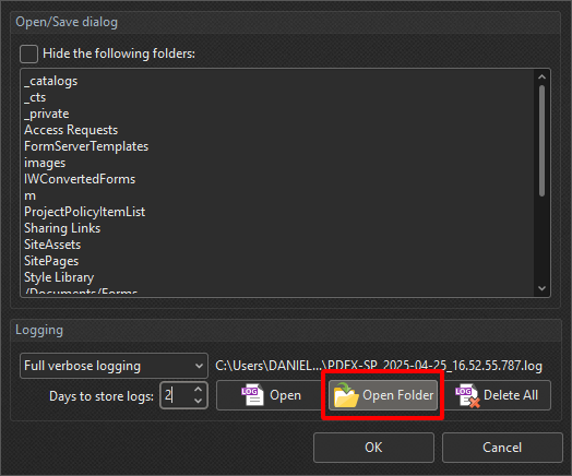 PDF-XChange Co Ltd :: Knowledge Base :: How do I create SharePoint log ...