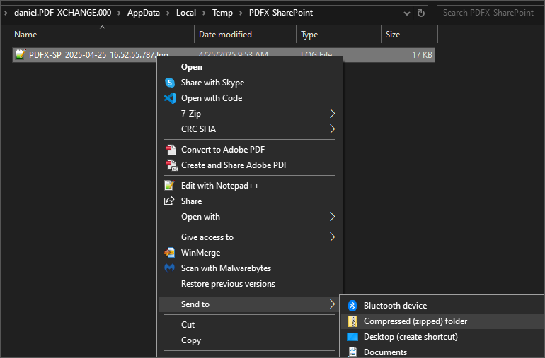 PDF-XChange Co Ltd :: Knowledge Base :: How do I create SharePoint log ...
