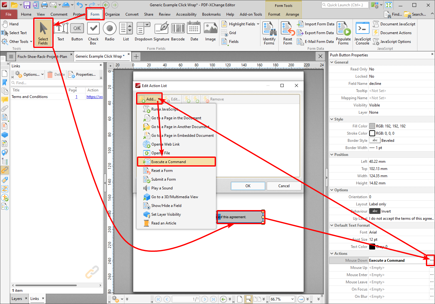 PDF-XChange Co Ltd :: Knowledge Base :: How do I Create a Click Wrap?