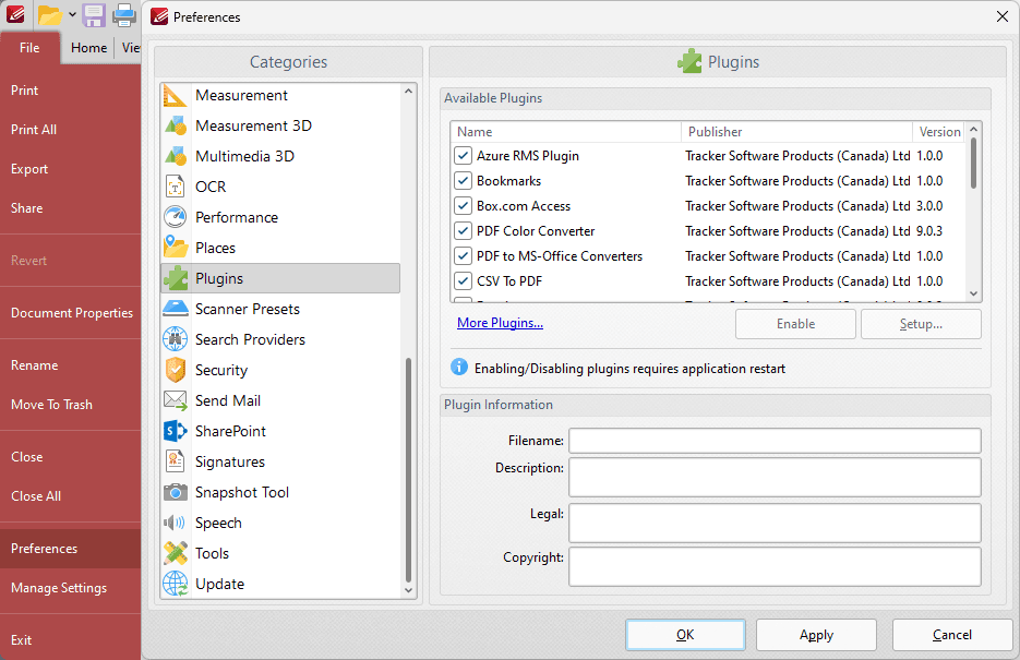 PDF-XChange Co Ltd :: Knowledge Base :: What are the Plugins in PDF-XChange Editor?